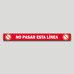 Do not pass this line (rough sticker)