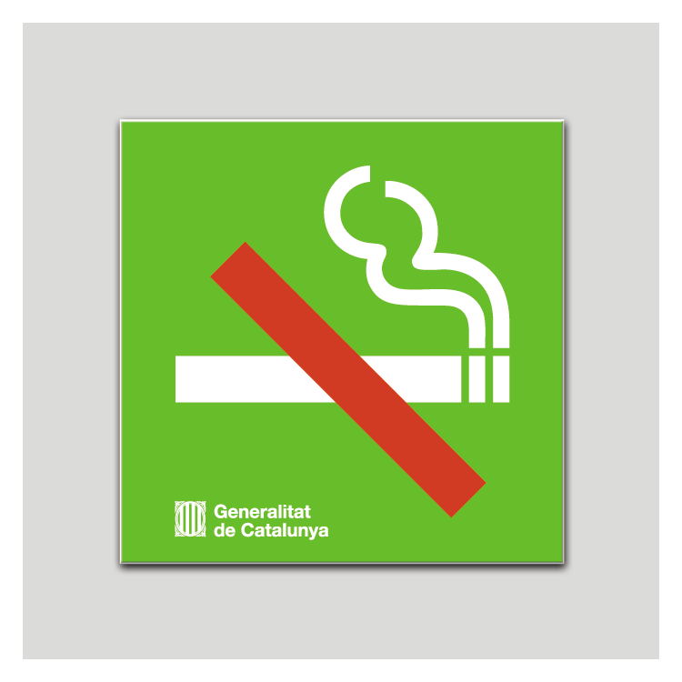Cartel de prohibido fumar - Cataluña