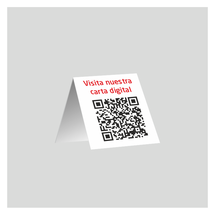 Código QR Carta Menú - mesa - PVC 1mm (plástico)