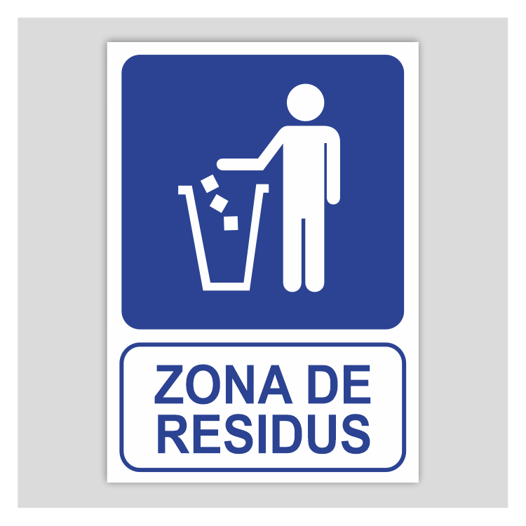 Cartel De Zona De Residuos