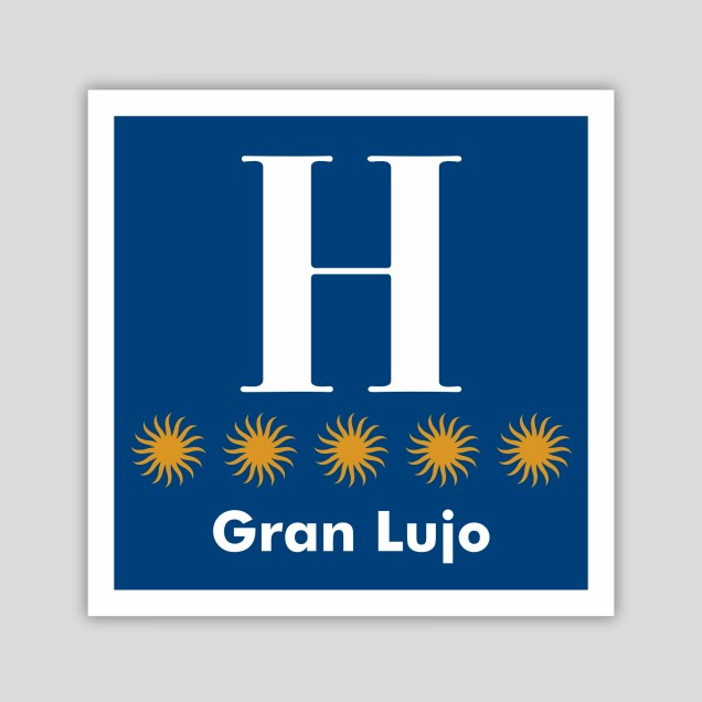 Placa distintivo Hotel cinco estrellas gran lujo - Aragón